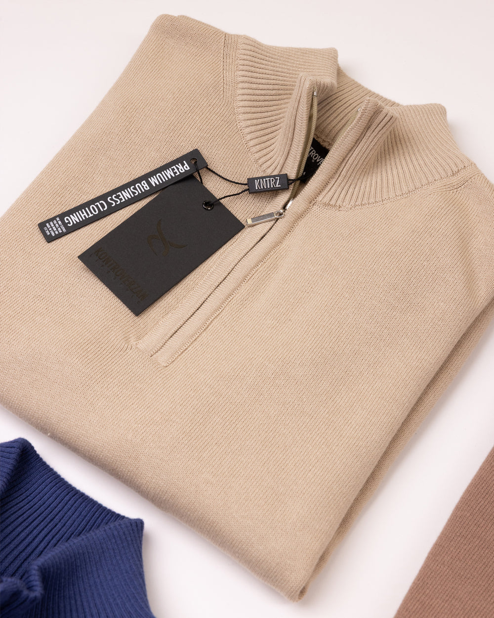 𝗔𝘂𝘁𝗵𝗼𝗿𝗶𝘁𝘆 | Half Zip Džemper - Bleach Sand